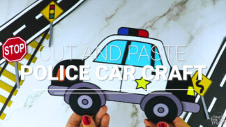 Police Car Cut and Paste Craft - Simple Mom Project Store