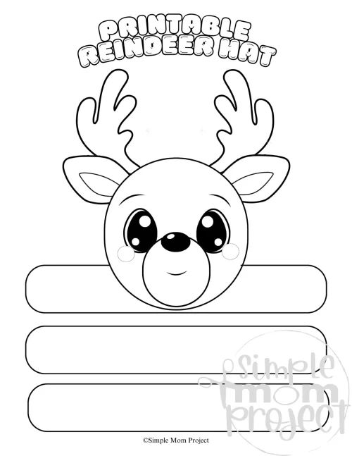 Printable Reindeer Hat Craft – Fun Winter Headband for Kids - Simple ...