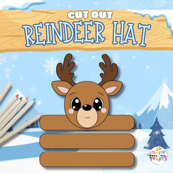 Reindeer Hat Printable Template Craft for Kids – Simple Mom Project Store