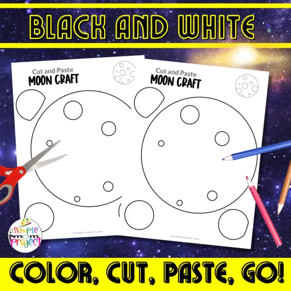 Cut and Paste Moon Craft for Kids | Diy Moon Printable | Instant ...