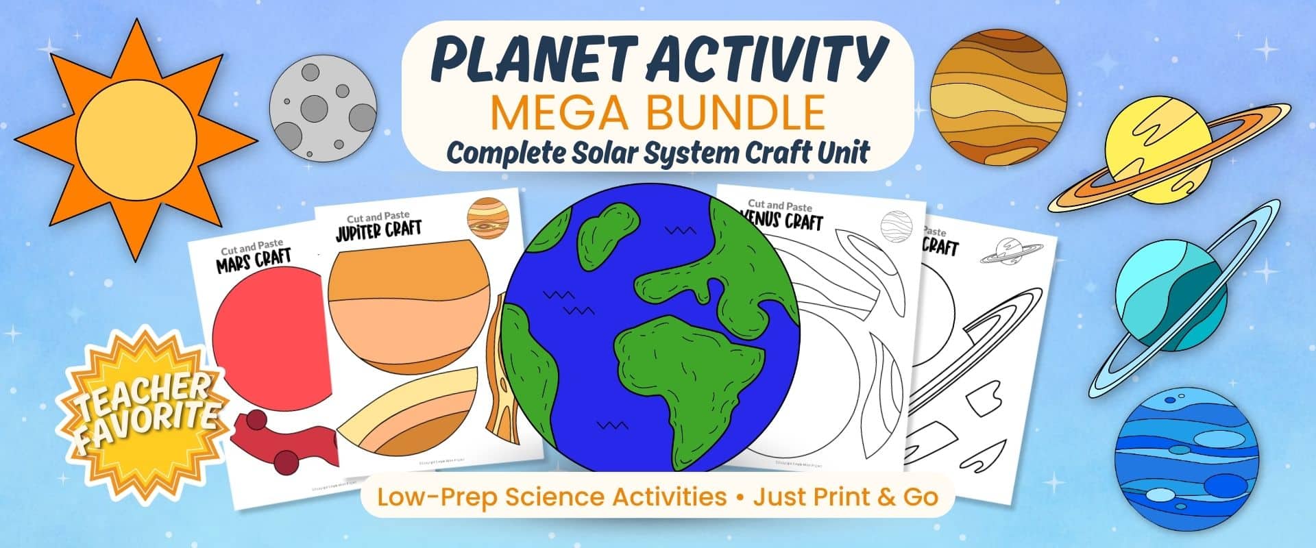 Solar System Mega Bundle – Hands-On Planet Crafts for Preschool ...