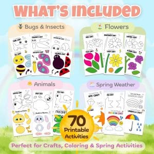 Mega Spring Cut & Paste Craft Bundle (35 Crafts) | Printable Kids ...