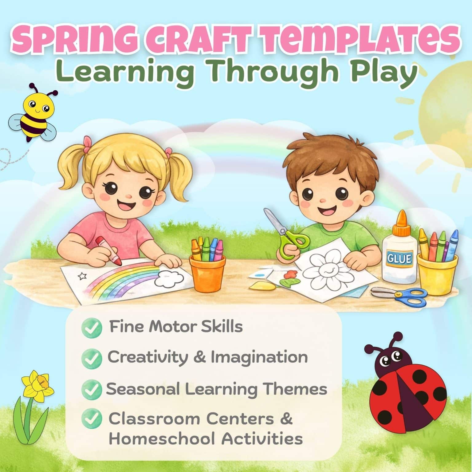 Mega Spring Cut & Paste Craft Bundle (35 Crafts) | Printable Kids ...